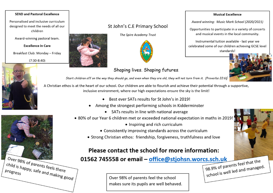 St John's CofE Primary School - Reception 2024 Intake